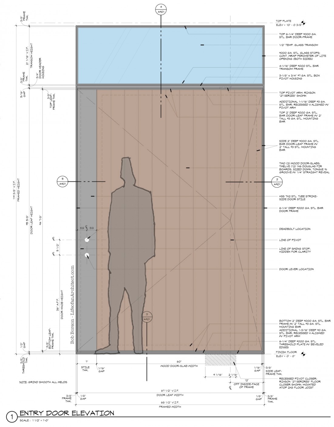 Off Center Pivot Door and 45 Seconds | Life of an Architect